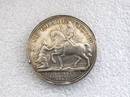 1703 England QUEEN ANNE Silver Medal by Croker The Spanish Succession ...