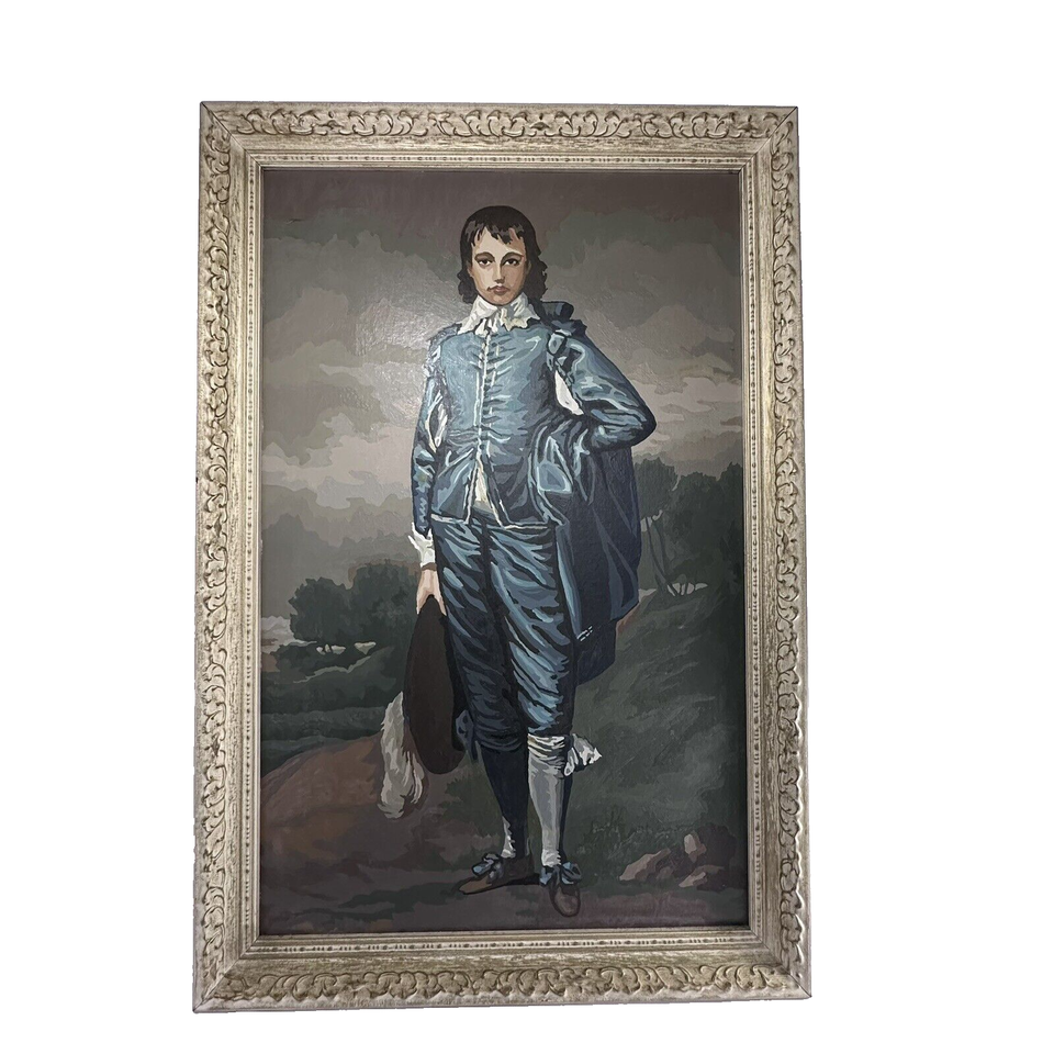 Framed "The Blue Boy" Style Portrait Painting Classic Art Reproduction ...