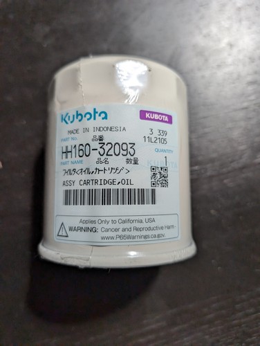 Genuine OEM Kubota HH160-32093 Oil Filter | eBay