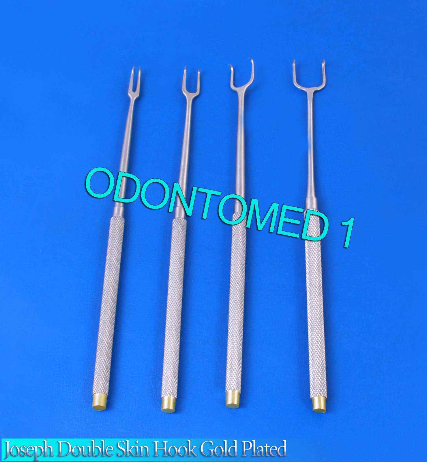 Set of 4 Joseph Double Skin Hook Gold Plated Dermal Surgical ...