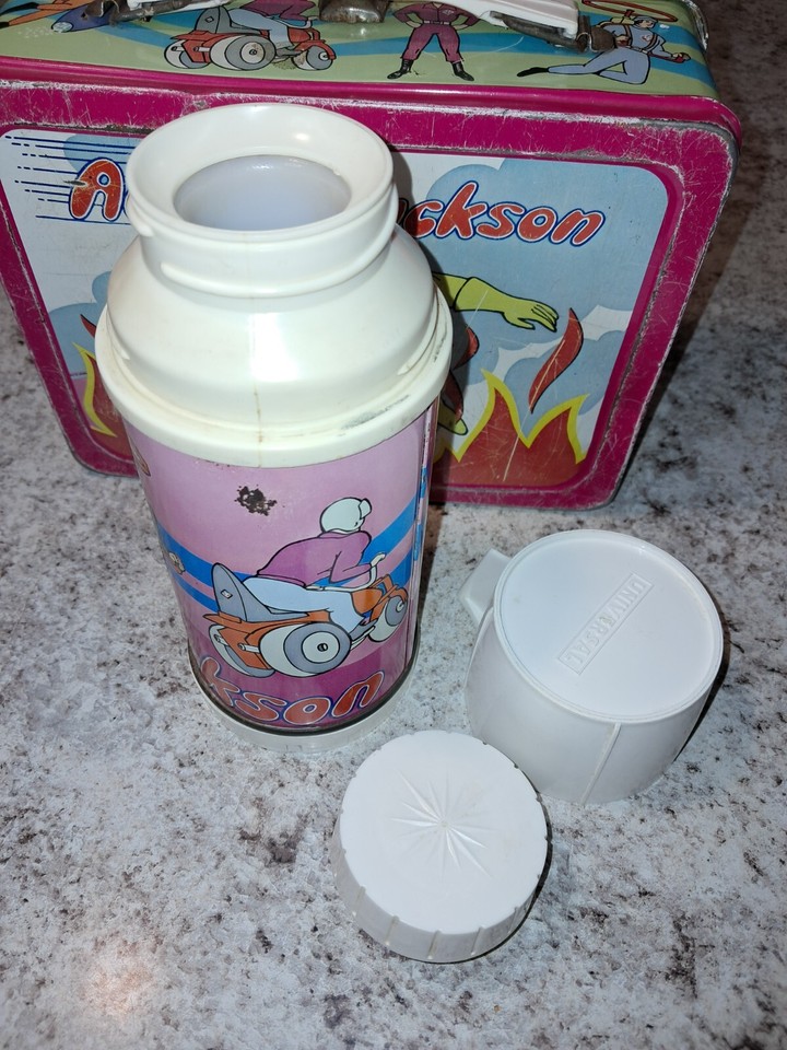 1973 Action Jackson Lunch Box & Thermos * Vintage * Lunchbox tin kit ...