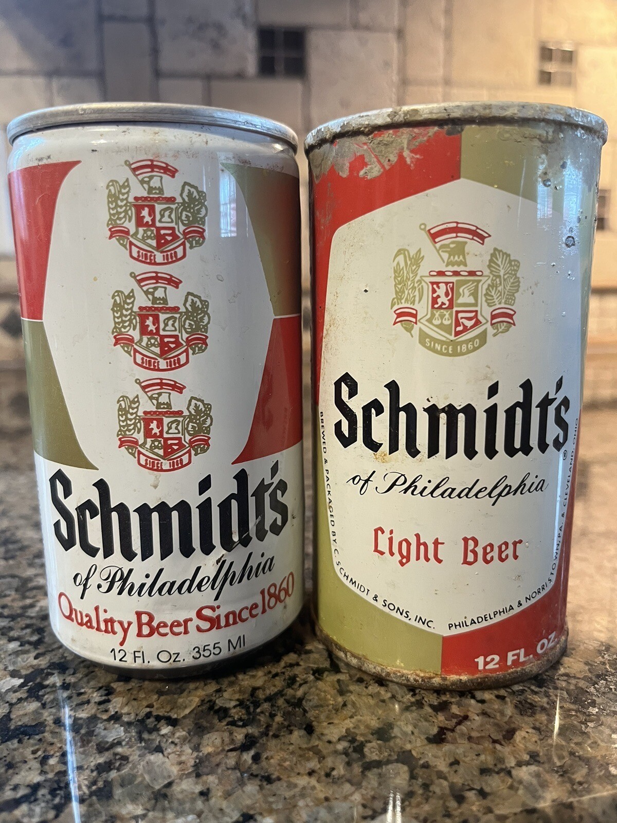 Lot of 2 Schmidts Empty Beer Pull Top Cans | eBay