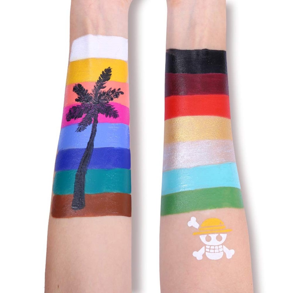 UCANBE Face Body Paint Oil, Professional 15 Colors FX Makeup Palette ...