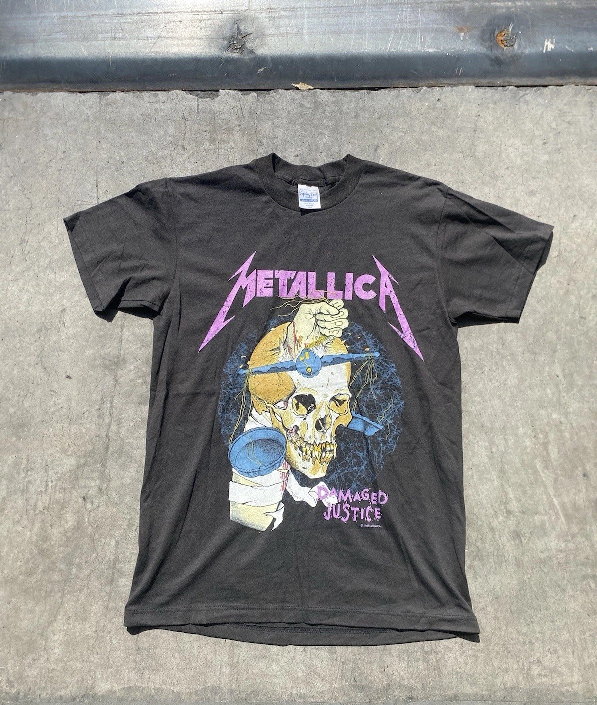 Vintage Metallica Damaged Justice Tee Shirt 1988 Push… - Gem
