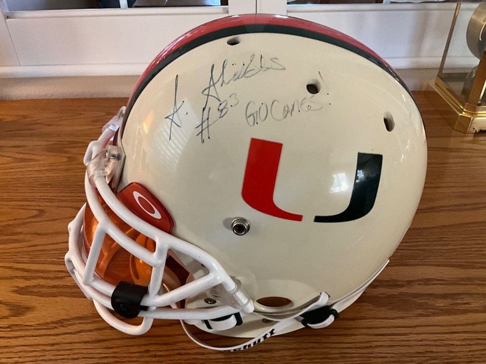 MIAMI HURRICANES SAM SHIELDS #83 SIGNED GAME USED HELMET | eBay