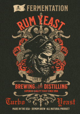 Rum Turbo Yeast Pirates Gold Fast Rum Yeast for brewing and ...