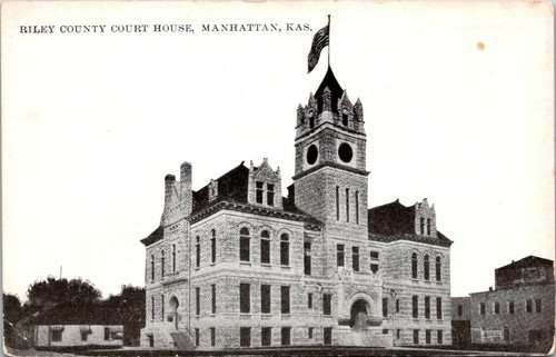 Riley County Court House Manhattan Kansas Postcard | eBay