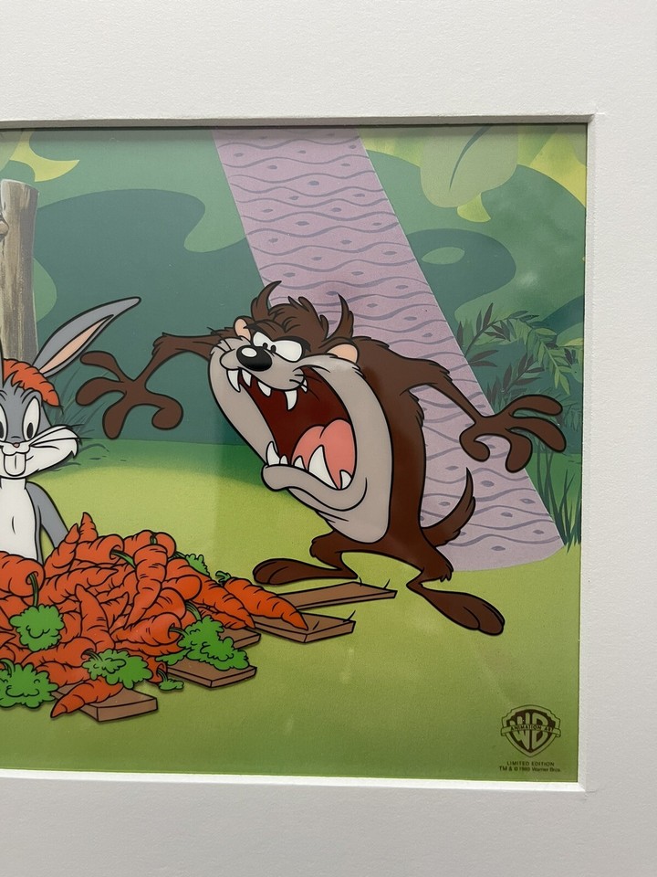 BEDEVILLED RABBIT Bugs Bunny Warner Bros. Gallery Cel Art Tasmanian ...