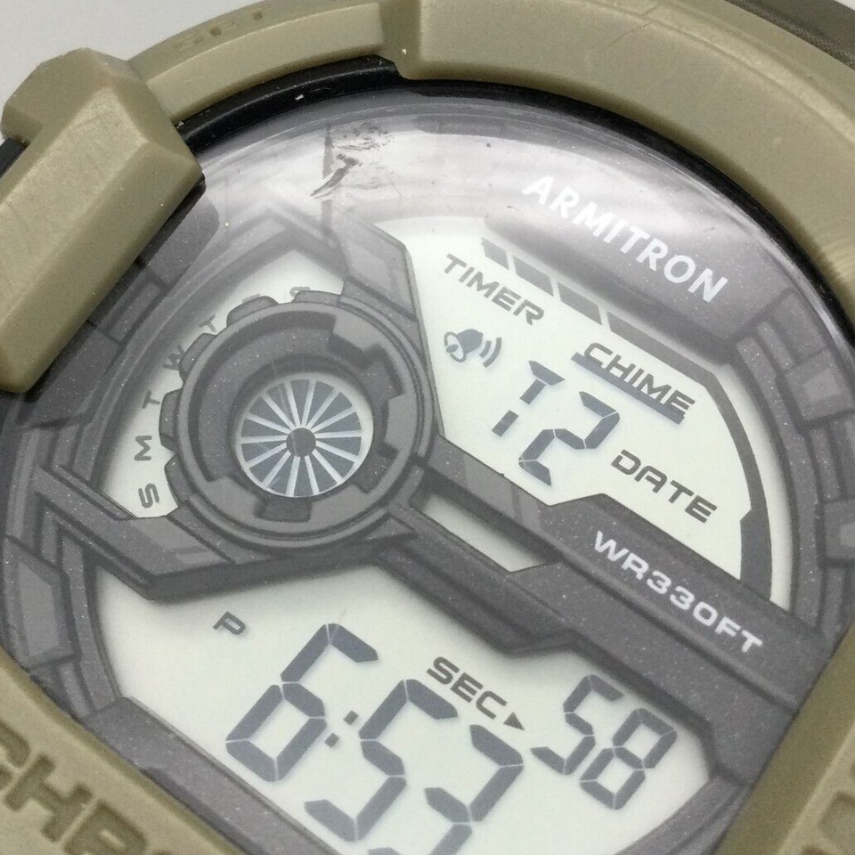 Armitron Pro Sport Watch Men 52mm Green Digital Day Backlight 100M New ...