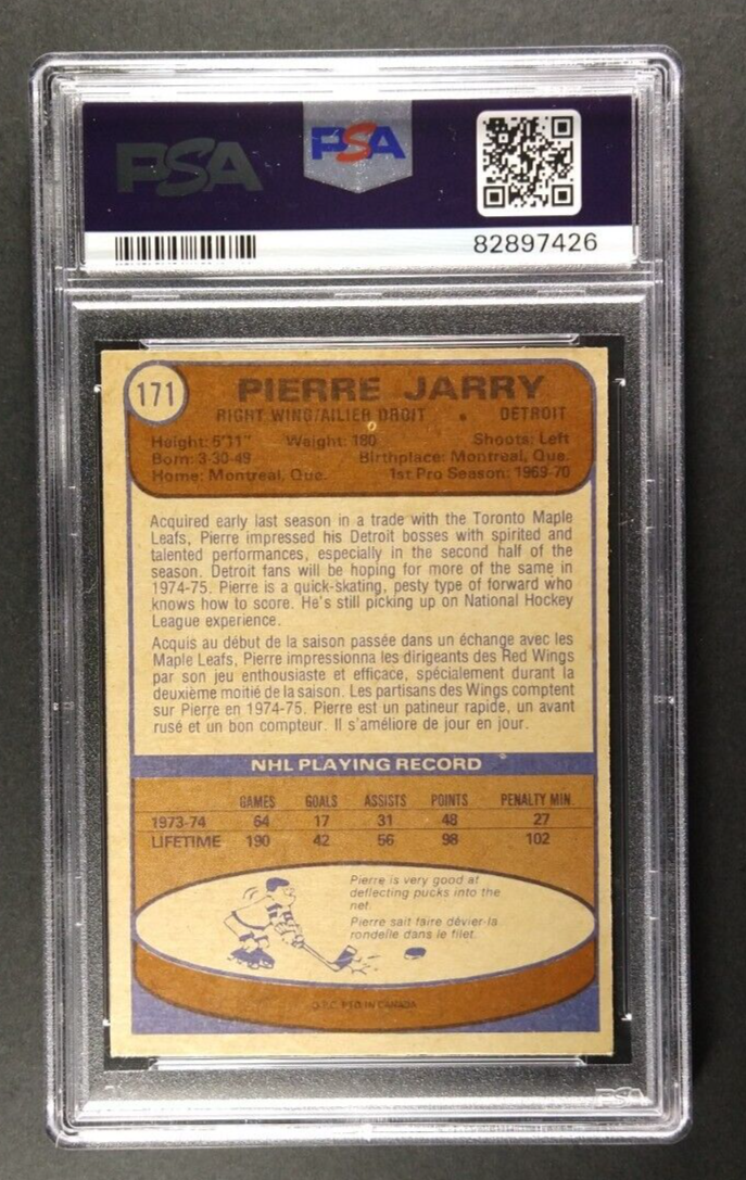 PIERRE JARRY 1974-75 O-PEE-CHEE 74-75 NO 171 PSA 9 93121 | eBay