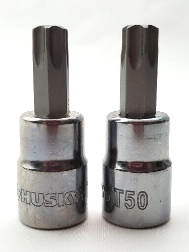 Lot of 2 Husky T50 Torx Bit Sockets 3/8" Drive | eBay