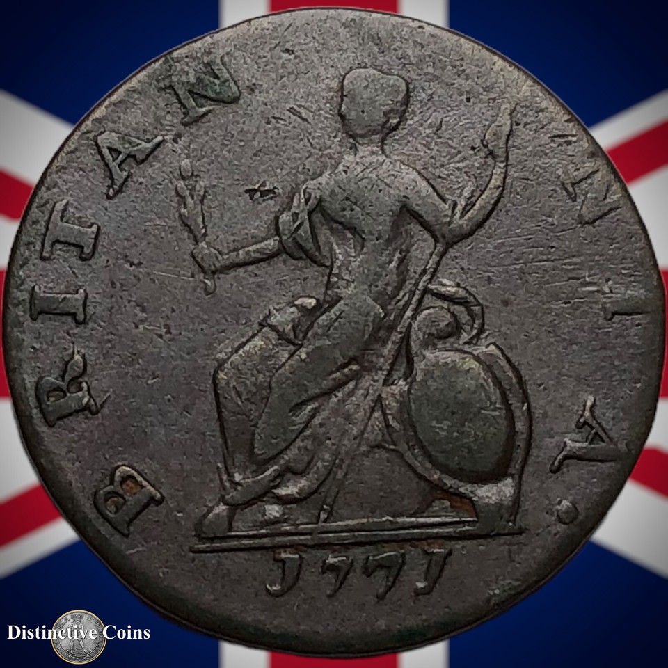 Great Britain 1771 Farthing 1/4d GB3187 | eBay