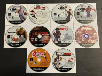PS2 Game Lot & 1 CD - NBA Live , ESPN NBA , NBA Hoopz , 2K Sports NBA ...