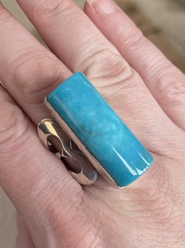 DTR Jay King Accent Ring Size 9 Turquoise Heart Cutouts 925 Sterling ...