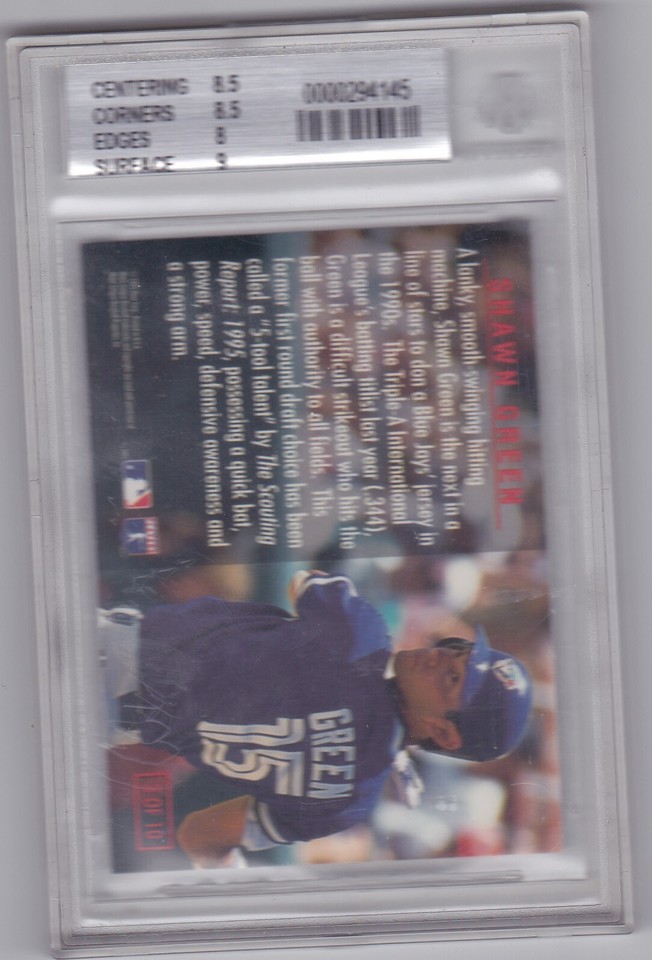 1995 FLEER UPDATE..SHAWN GREEN..ROOKIE UPDATE..BGS 8.5..NM-MT+..# 3 ...