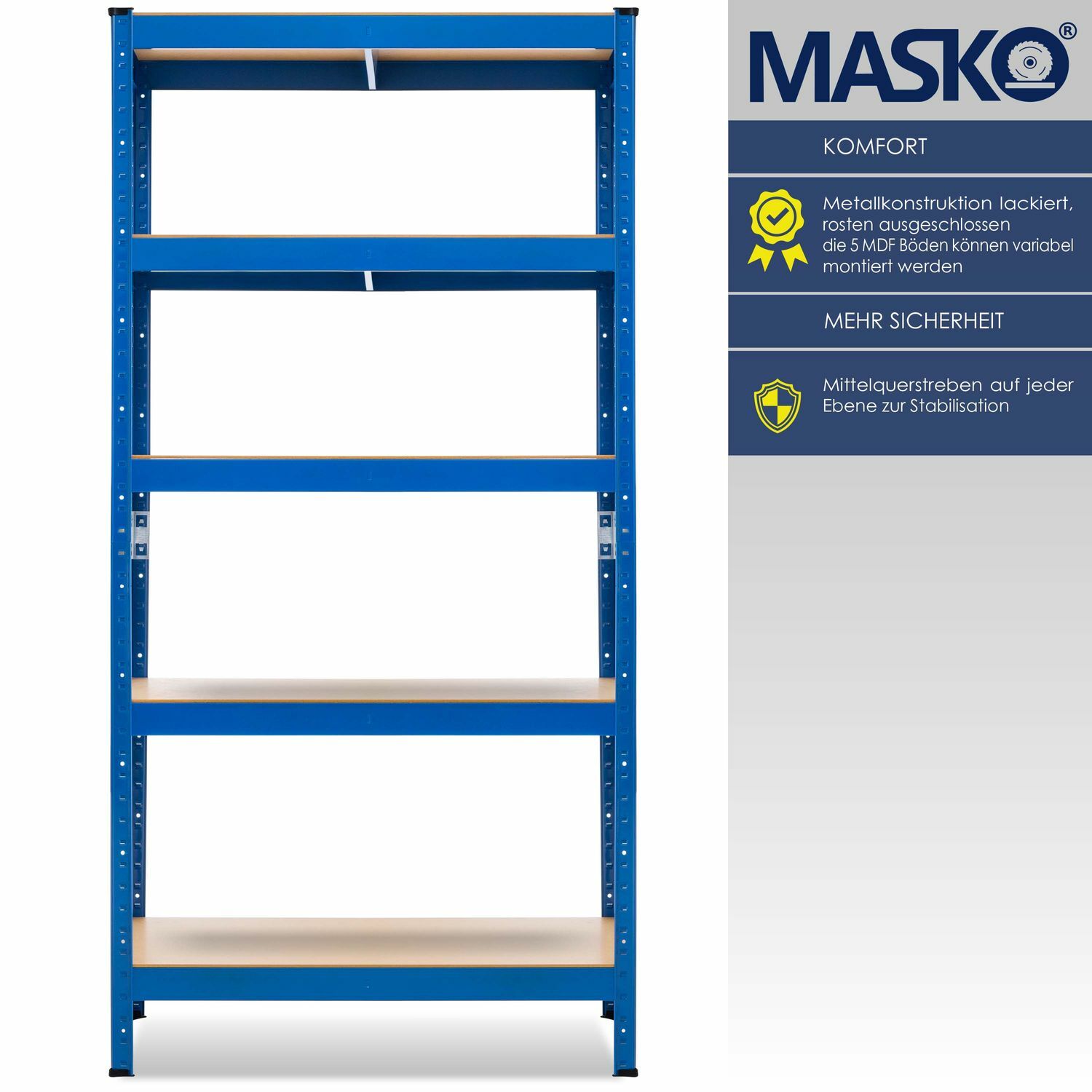 MASKO® 2x Lagerregal Metall Schwerlastregal Set Kellerregal ...