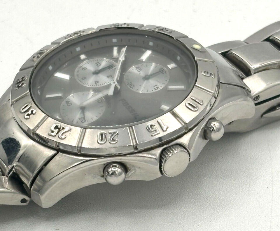 Fossil Watch Blue CH-2331 Men's 42mm Gray Dial Chronograph Diver Watch ...