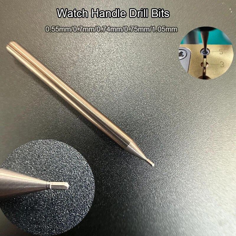 Watchmaker Drill Bit Tungsten Steel Bit Lathe Mini Bench Repair Handle ...