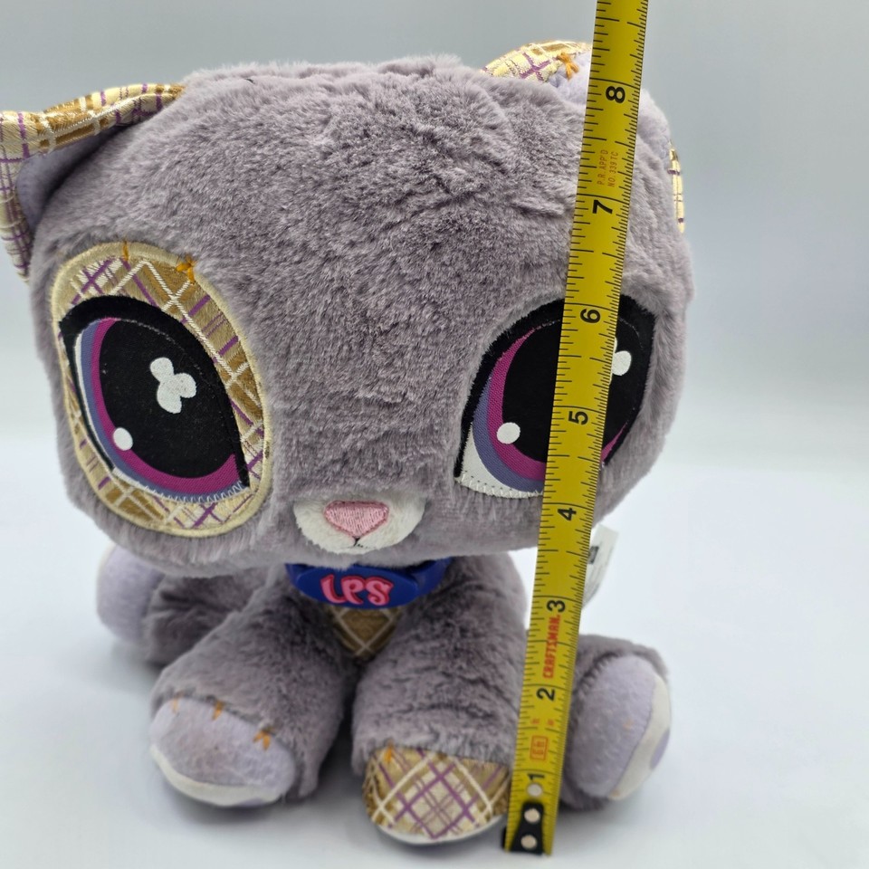 RARE 2007 Littlest Pet Shop LPS VIP Gray Kitty Cat Plush Toy Hasbro | eBay