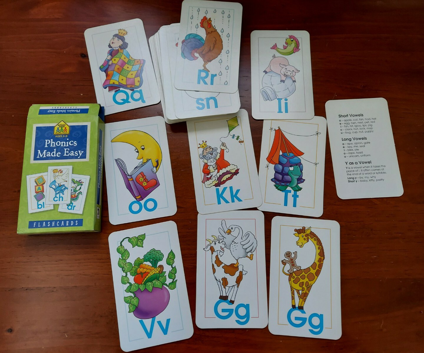 School Zone Phonics Made Easy Flash Play Cards Picture Cards Complete ...