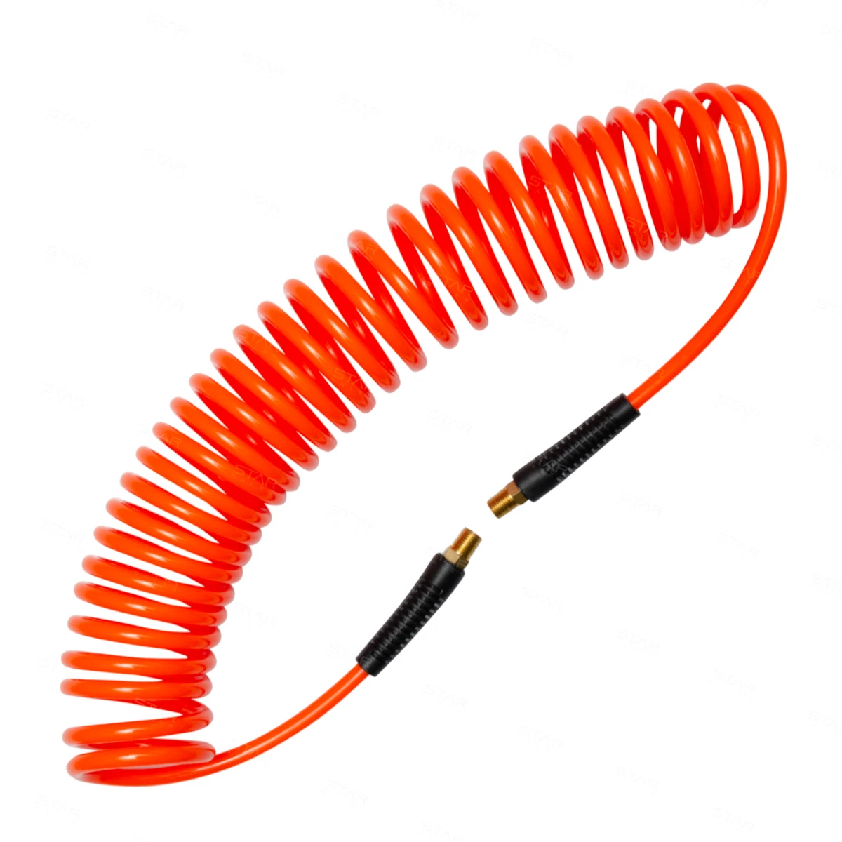 15' Heavy-Duty Coiled Air Hose Assembly W/40 Lead, Red, 60% OFF