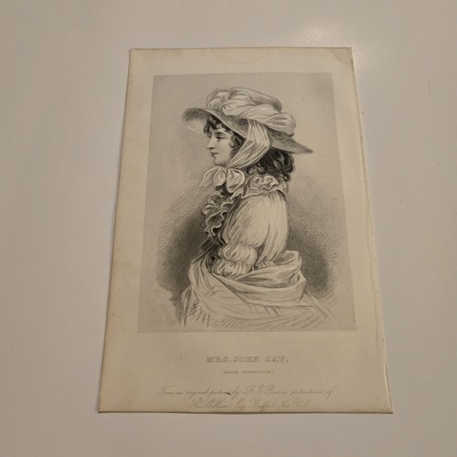 Portrait Of Mrs John Jay Sarah Livingston c. 1867 Engraving (366) | eBay