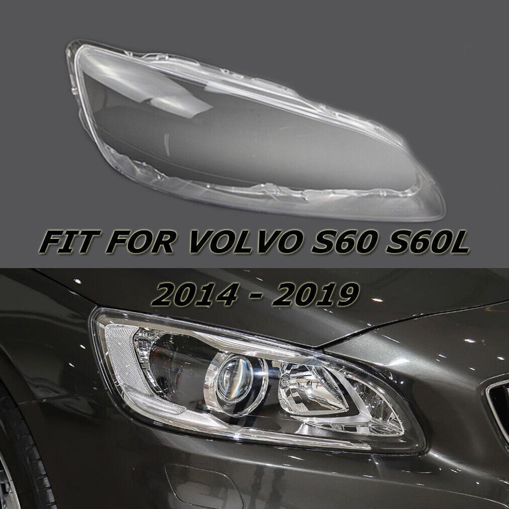 Fit Volvo S60 S60L 2014-19 15 Headlamp Cover Lampshade Headlight Lens Right Side | eBay