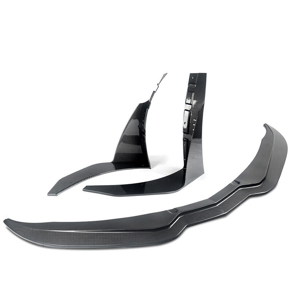 For 14-19 Corvette C7 Z06 Stage 3 Front Splitter with Winglets- Carbon ...