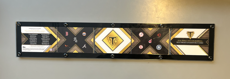 2016 Topps Triple Threads Deca PATCH AUTO /10 GRIFFEY HANK AARON NOLAN ...