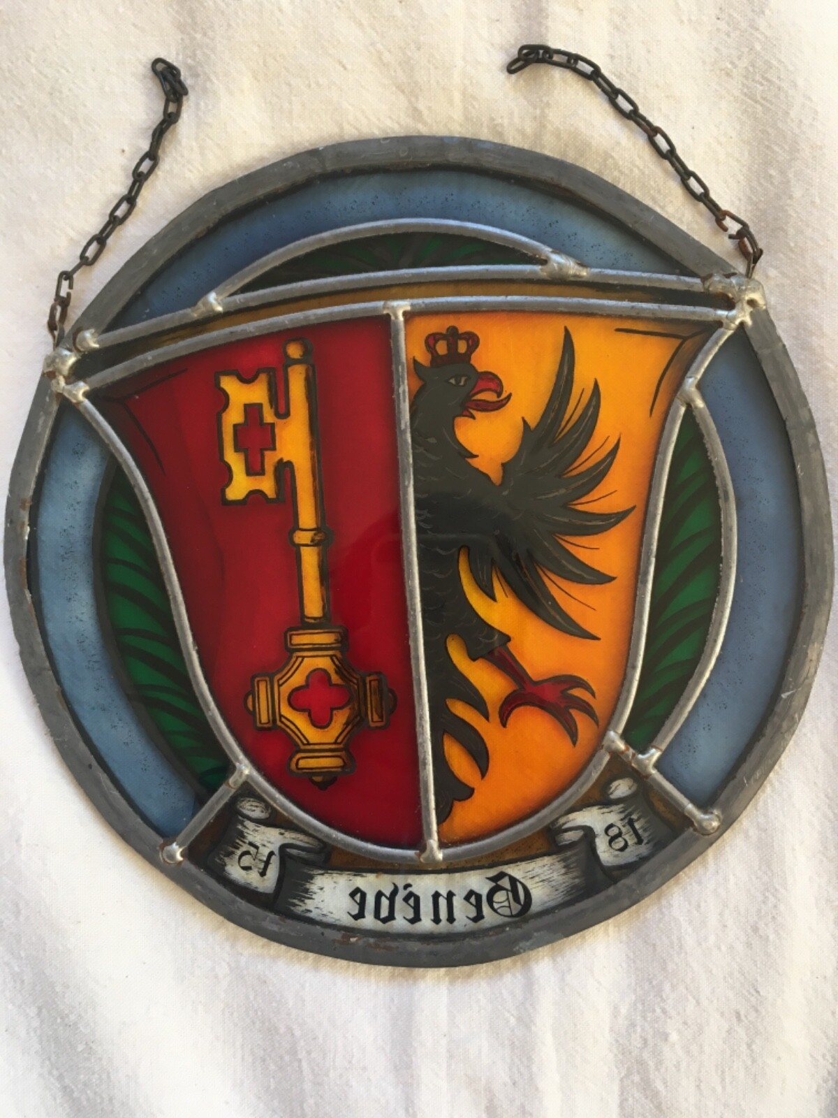 Vitrail armoirie du Canton de Genève, Suisse. | eBay