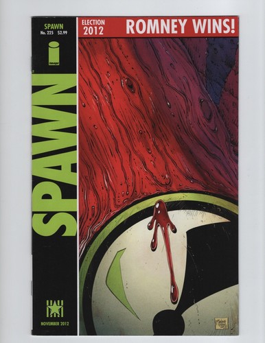 SPAWN #225 (2012) VF- 7.5 ROMNEY WINS VARIANT TODD MCFARLANE IMAGE ...