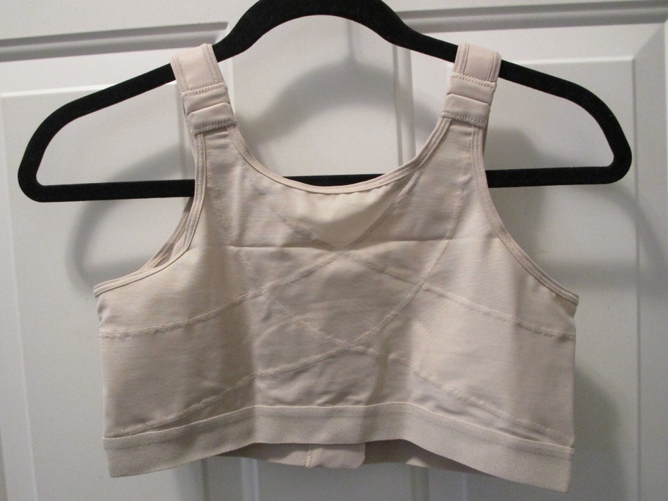 LEONISA POSTURE CORRECTOR BACK SUPPORT WIRELESS LIGHT BROWN BRA SIZE ...