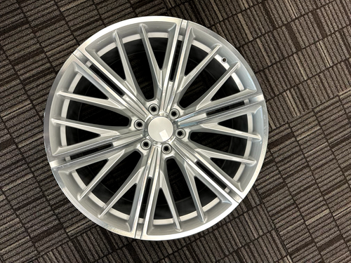 4 New ZL1 Truck Wheels 22x9.5 Oe Replica Wheels Gloss Silver 22" Chevy ...