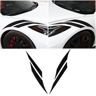 Front Fender Stripes Racing Decal Graphic Vinyls Trim For Corvette C8 ...