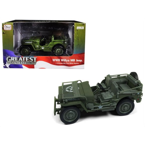 AW Auto World Greatest Generation WWII Willys Jeep 1:18 Scale | eBay