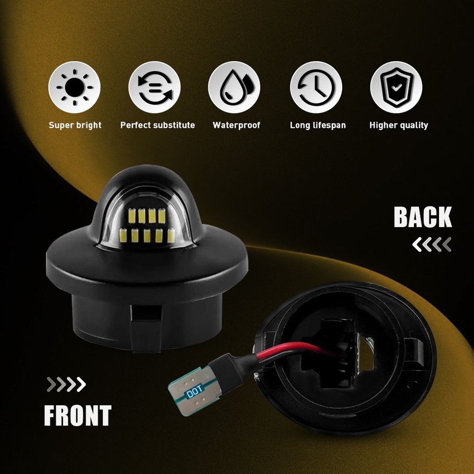 2x For Ford F150 F250 F350 LED License Plate Light Tag Lamp Wiring ...