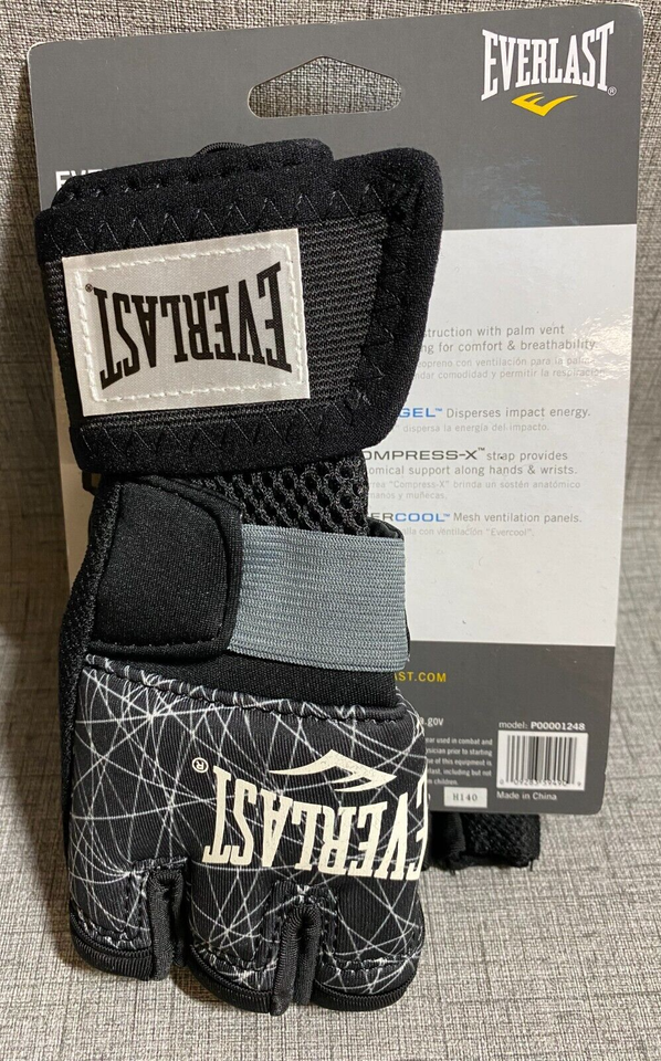 Everlast EverGel Hand Wraps Black Printed Medium | eBay