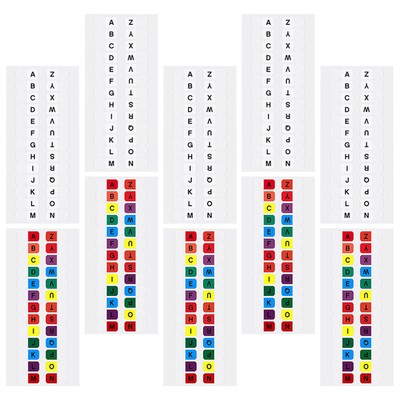 40 Sheets Decorative Alphabet Tabs Scrapbook Stickers Index Small ...