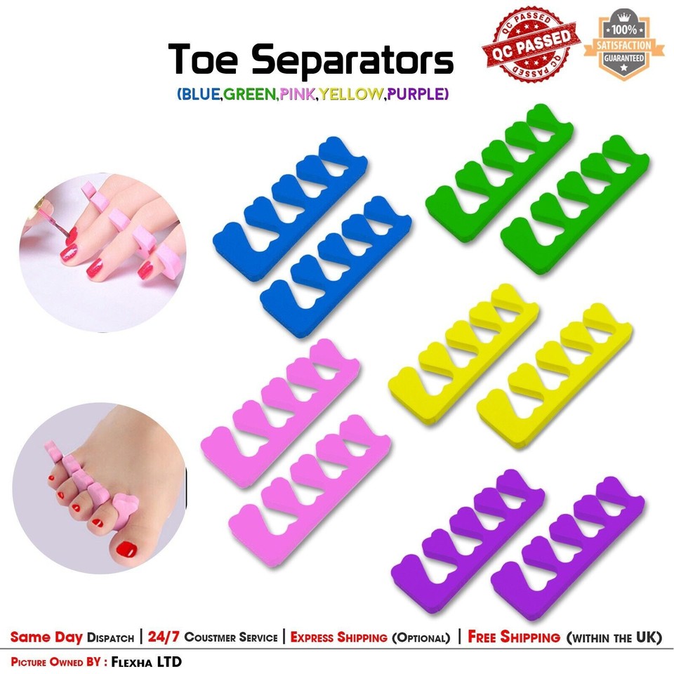 Finger Toe Separators Foam Sponge Dividers Nail Manicure Pedicure ...