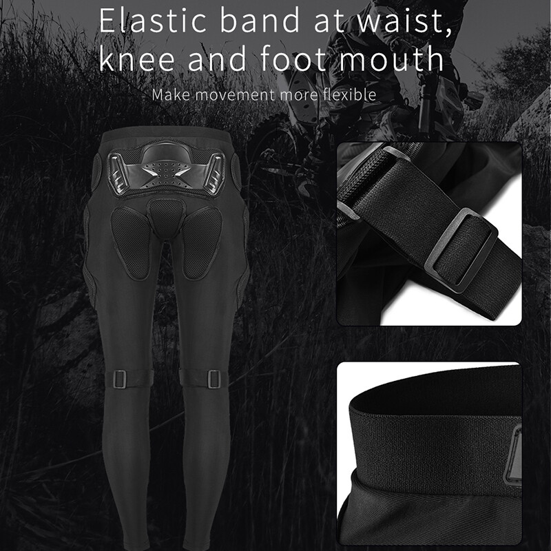 WOSAWE Adults Motorcycle PE Protective Trousers Armor Pants Hardshell ...
