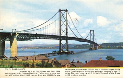 Postcard Fourth Road Bridge United Kingdom | eBay