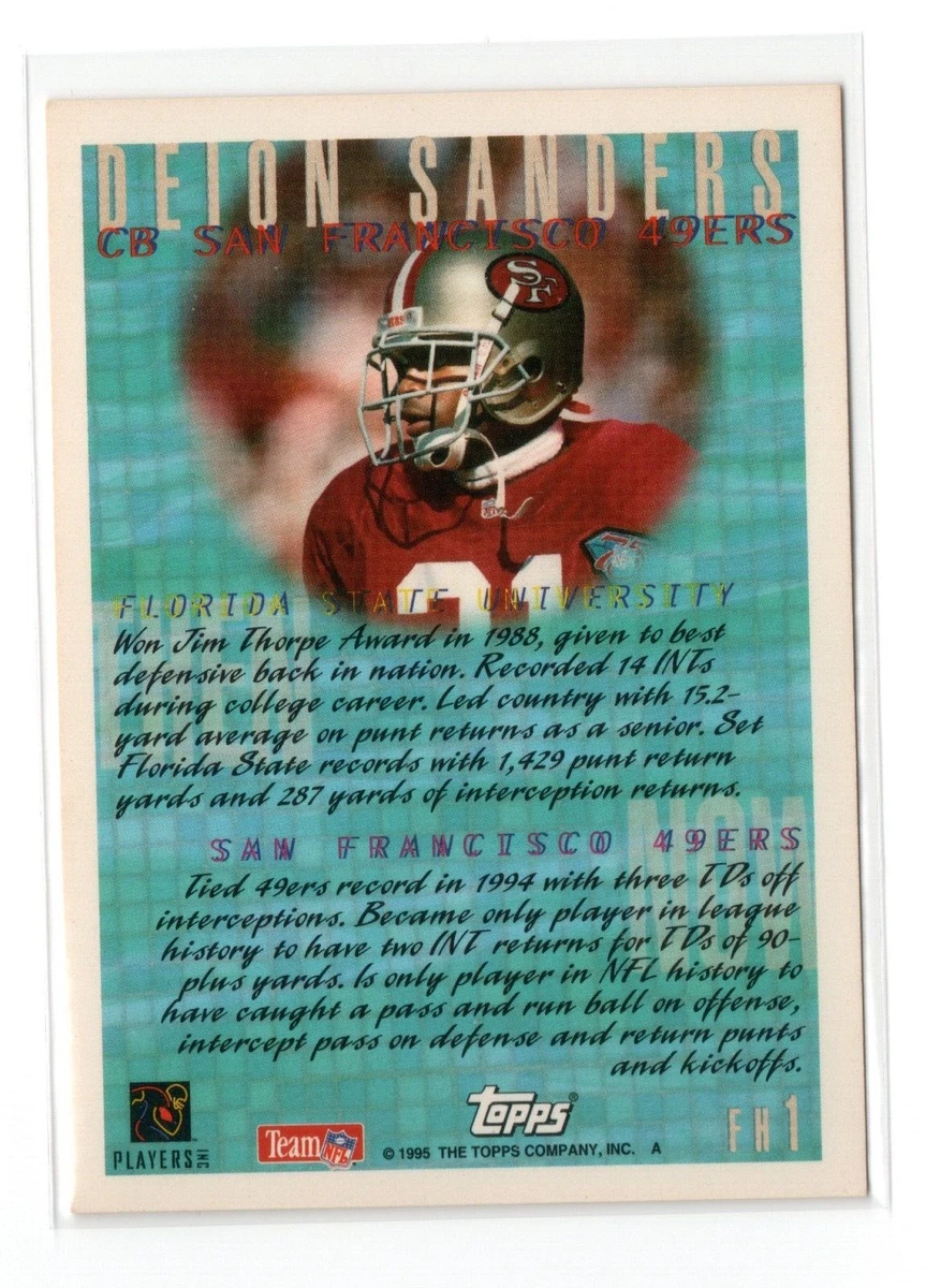 Deion Sanders Interception 49ers