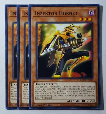 Yugioh x3 Inzektor Hornet GRCR-EN038 Rare 1st Edition New | eBay