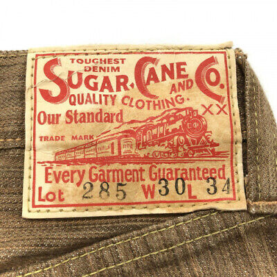 SUGAR CANE DENIM PANTS Lot.285 Size: W30 L34 Brown SC40285 SUGAR CANE DENIM PANTS Lot.285 Size: W30 L34 Brown SC40285
