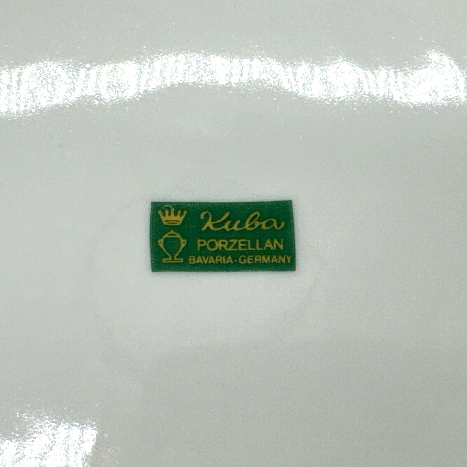 Vintage Kuba Porcelain Porzellan Rabbits Decorative Plate Green Rim 7.5 ...