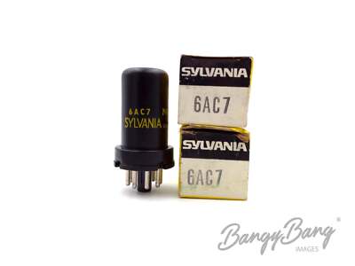 2 Vintage Sylvania 6AC7/VT-112/1852 Sharp Cut-off Metal Pentode Audio ...