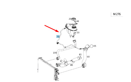 NEW MERCEDES-BENZ S CABRIO A217 ENGINE COOLANT OVERFLOW PIPE ...