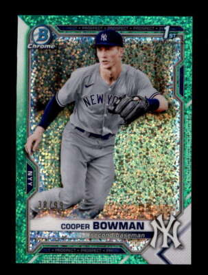 COOPER BOWMAN 2021 BOWMAN CHROME #BDC-87 ROOKIE GREEN SPECKLE #38/99 ...