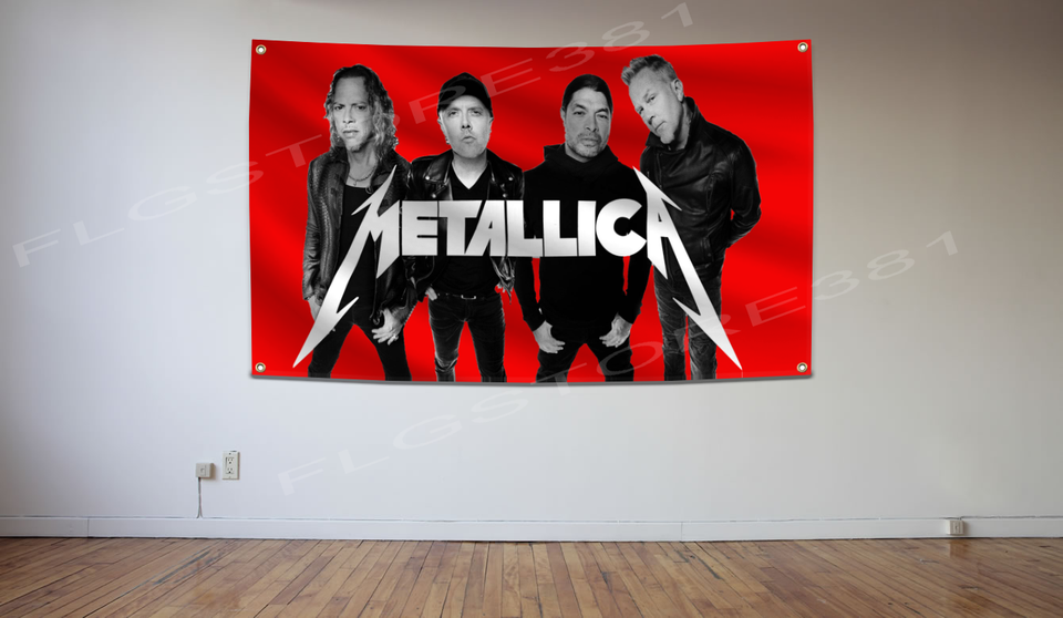 Metallica Flag Banner 3x5Ft Heavy Metal Band Decoration Wall Poster ...