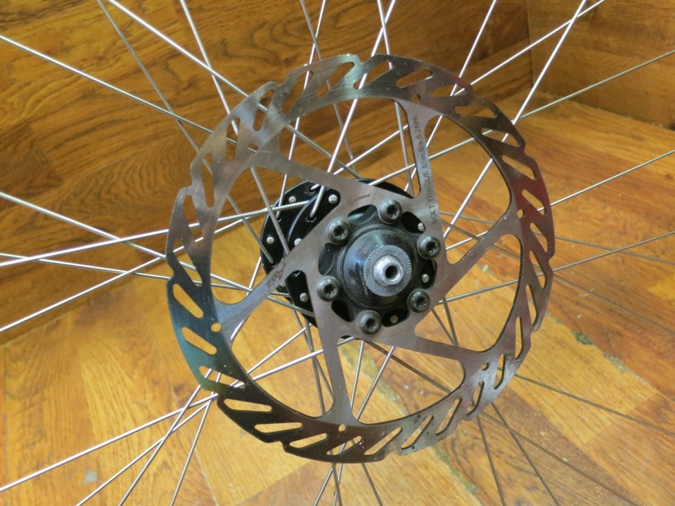 SUN RINGLE EQUALIZER 6 BOLT DISC REAL HUB 26" MTB FRONT WHEEL & TIRE | eBay